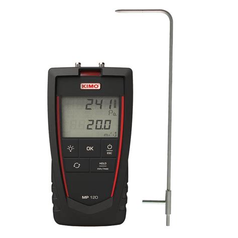 Medidor De Presión Diferencial Y Velocidad De Aire Con Tubo Pitot