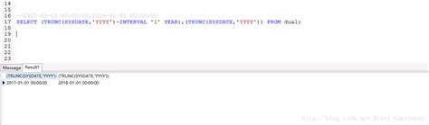 【oracle】trunc：获取去年年初和年末，获取月初和月末；oracle获取去年年末 Csdn博客