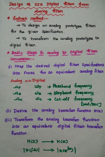 Design Of Iir Digital Filters Methods And Design Steps