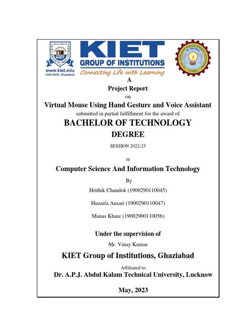 Final Report Pdf Python Programming Language Computer Vision