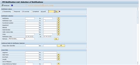 OIWI SAP Tcode PM Notification List