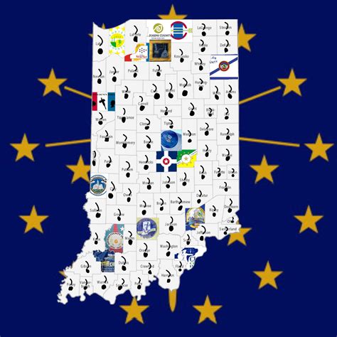 Indianan County Flag Map Rvexillmaps