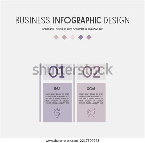 Infographic Business Icons Flowchart Concept Vector Stock Vector Royalty Free
