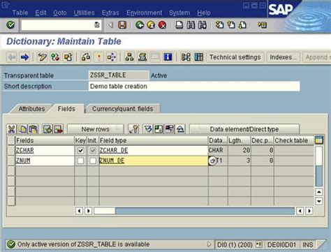 Now enter the data into table Go to Utilitiesà Table contents à Create Entries