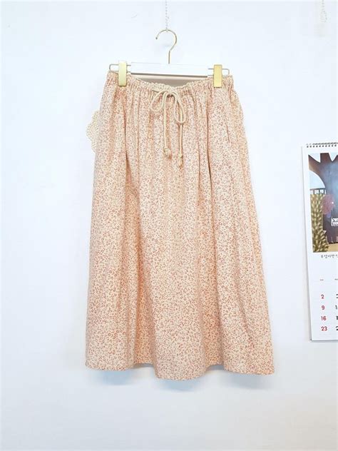 프리 잔꽃무늬 롱치마 헬로마켓