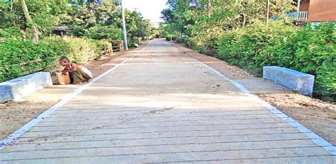 ကွန်ကရစ်လမ်းခင်းခြင်းဆောင်ရွက်မှု ရာနှုန်းပြည့်ပြီးစီး Myawady Webportal