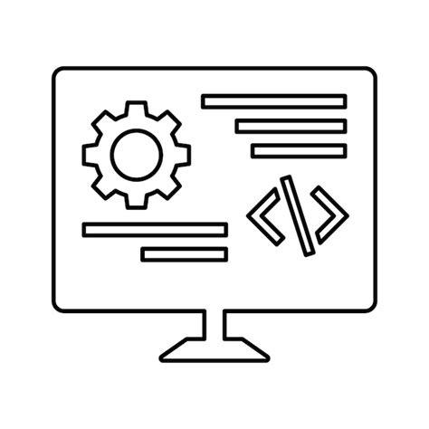 Premium Vector Web Development Icon Line Outline Design