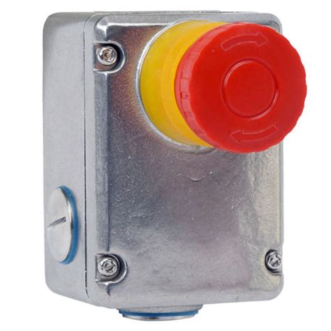ES P P Plastic Emergency Stop With Shroud Pole Idem Safety