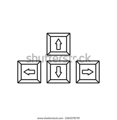 Keyboard Button Icon Vector Template Illustration Stock Vector Royalty Free