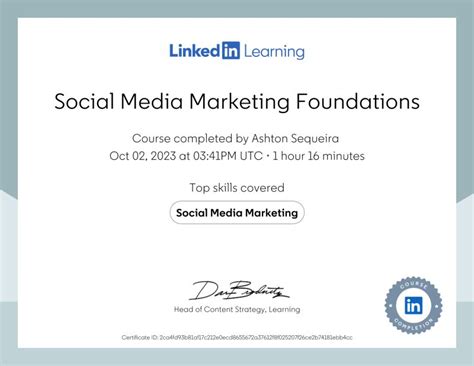 Ashton Sequeira On Linkedin Certificate Of Completion