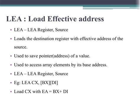 8086 instruction set pptx