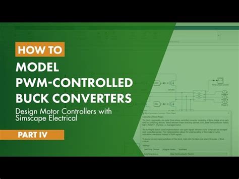 How To Design Motor Controllers With Simscape Electrical Pt Model Pwm Controlled Buck