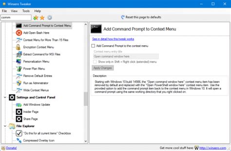 add command prompt to context menu in windows 10 creators update