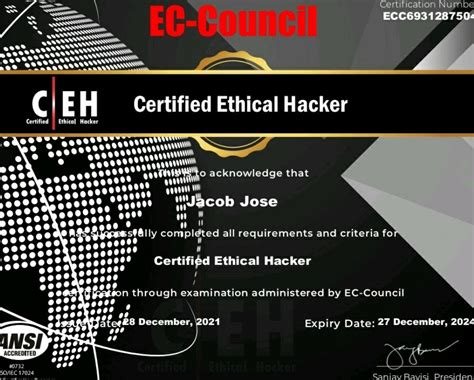 jacob jose chemmankuzha on linkedin cehv11 redteamhackeracademy