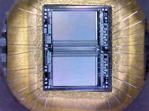 Microscopic View Of EEPROM IC
