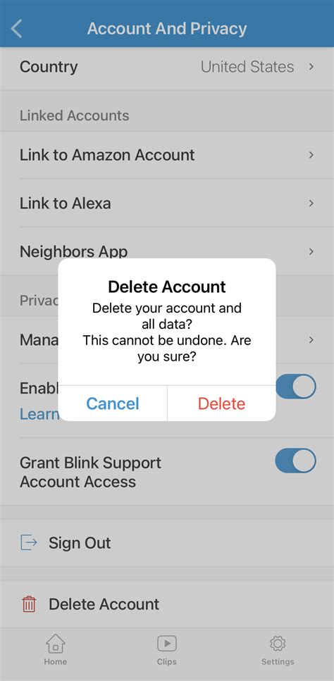 How Do I Delete My Account Blink Support