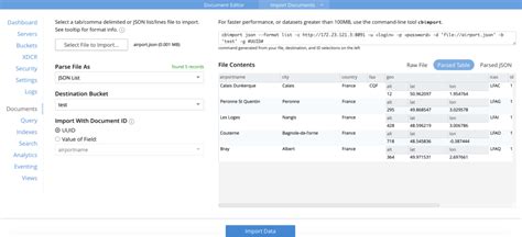 new in couchbase 6 6 import docs using web admin console
