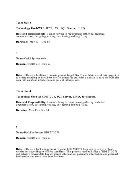 Resumesunildotnet Pdf