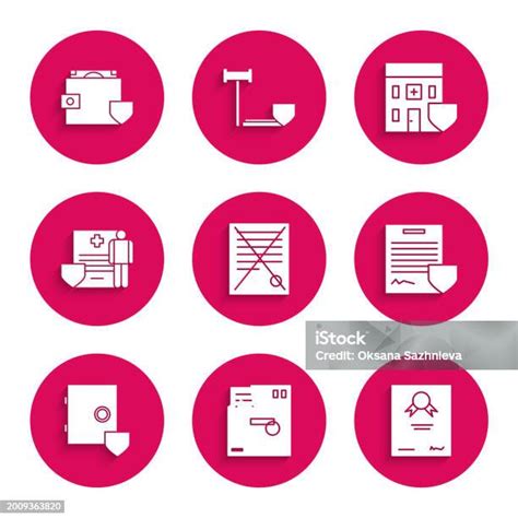 Set Delete File Document Ordered Envelope Certificate Template Contract With Shield Safe Medical