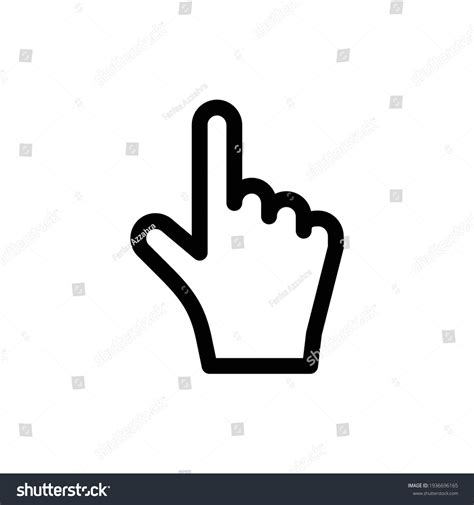 Hand Cursor Icon Click Hand Click Stock Vector Royalty Free