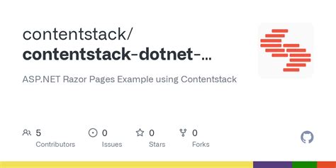 GitHub Contentstack Contentstack Dotnet Razor Pages Webapp Example ASP NET Razor Pages