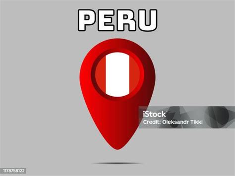 지리적 위치 Geotsag 핀 요소와 기호 페루 국기 지도 장소 배치에 적합합니다 원래 색상과 비율 벡터 일러스트레이션 국가 세트 국가 관광명소에 대한 스톡 벡터 아트 및