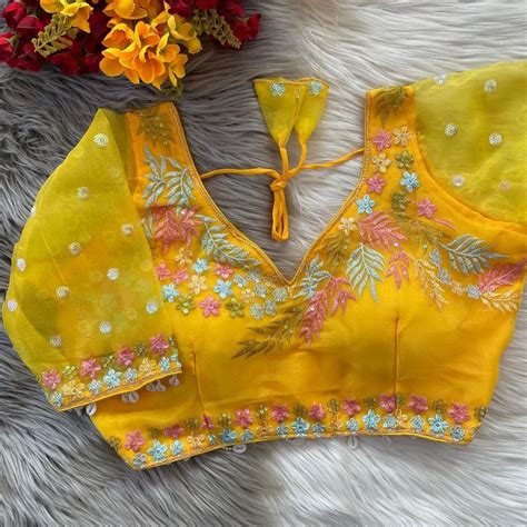 Elbow Sleeves Heavy Embroidery Silk Blouse At ₹ 300 Piece In Surat Id