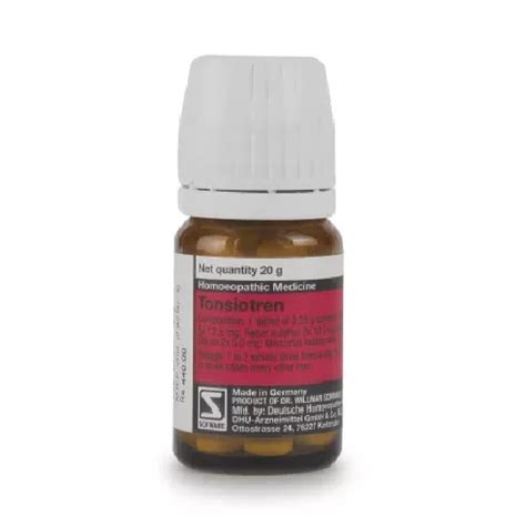 Willmar Schwabe Germany Tonsiotren 20g For Throat Pain Swelling