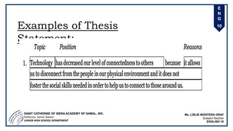 Key Structural Elements In Argumentative Text Pptx