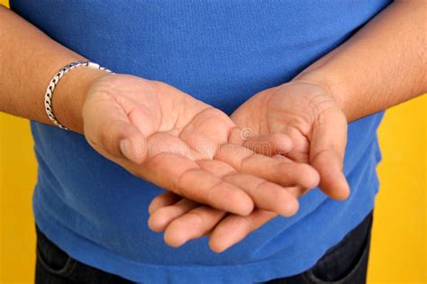 Hands Of A Man Makes Sign Language Expression And Gesture Perception