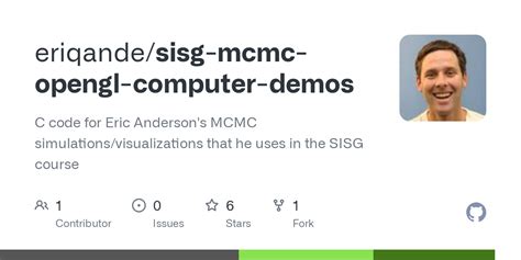 Github Eriqandesisg Mcmc Opengl Computer Demos C Code For Eric