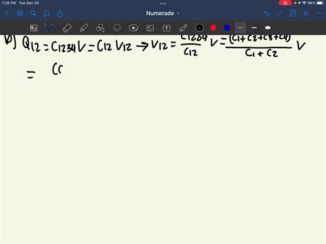 Solved Ii In Fig 24 25 B Determine The Charge On Each Capacitor