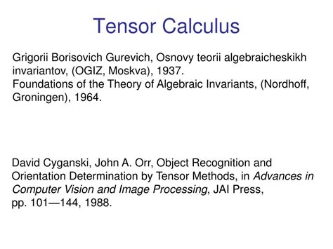 Ppt Derivation Of Invariants By Tensor Methods Powerpoint