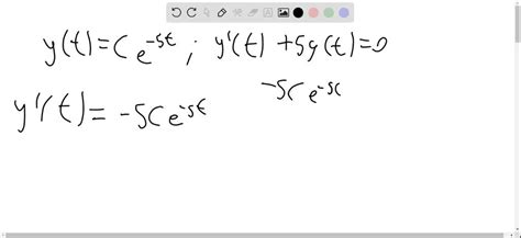 solved verify that the given function y is a solution of the