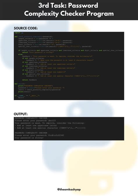 Om Kashyap On Linkedin Cybersecurity Python Prodigyinfotech Internship Passwordsecurity