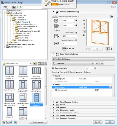window with 2 panels of different material graphisoft community