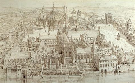 Old Palace Of Westminster In The Reign Of Henry Viii 19th Century