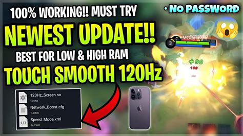 new fix touch delay screen enhance 120hz in mobile legends support