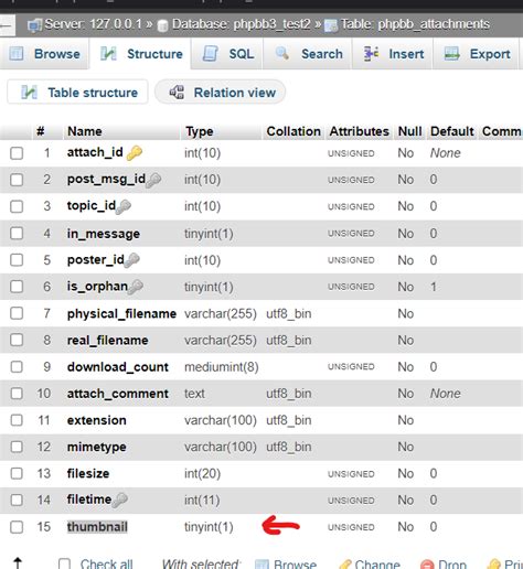 สอบถาม Thumbnail ในตาราง Phpbbattachments มีไว้เก็บอะไรครับ เว็บ