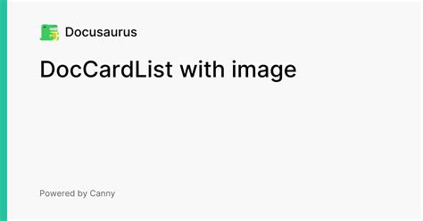 doccardlist with image voters docusaurus