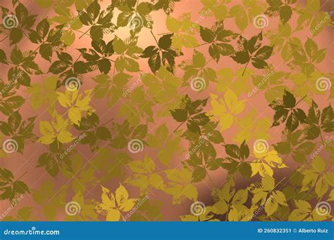 Floral Background With Repeating Leaf Silhouettes Stock Illustration Illustration Of Ecology