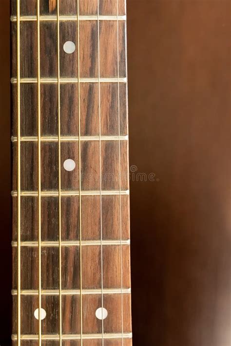 Guitar Neck With Strings Close Up On A Stock Image Image Of Marker