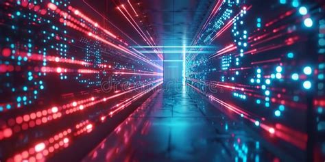 Explore The Revolutionary Data Streams Illuminated By Mesmerizing Cyber Glow Effects Stock