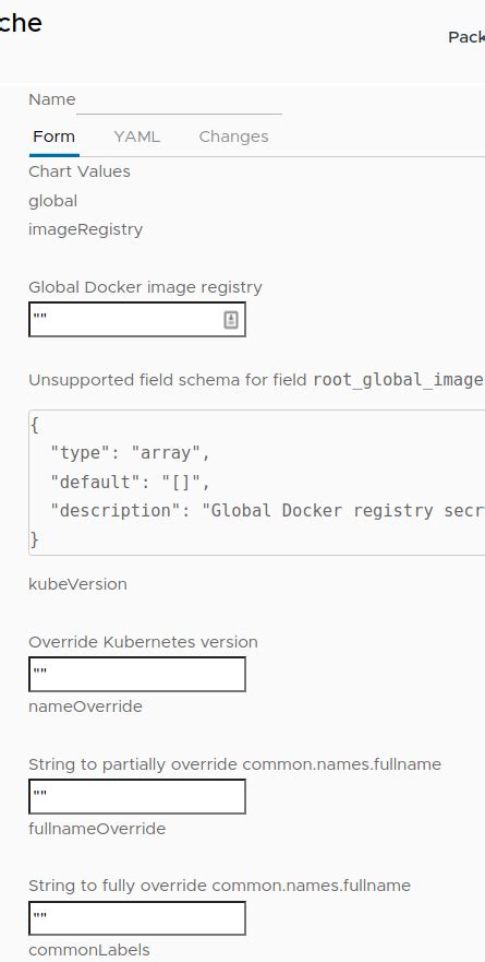 Kubeapps Forms No Longer Compatible With Openapi Schema Object Schemas · Issue 3526 · Vmware