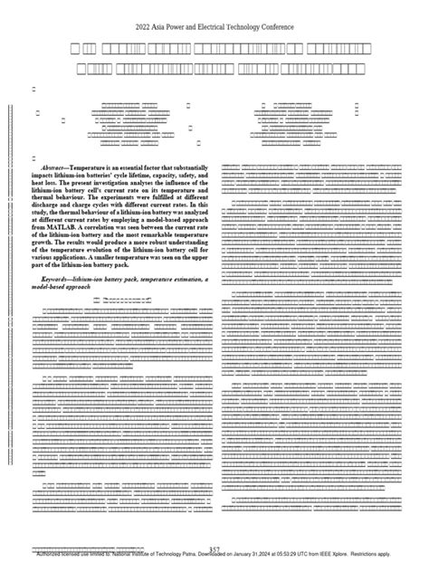 Amodel Basedapproachfortemperatureestimationofalithium Ion