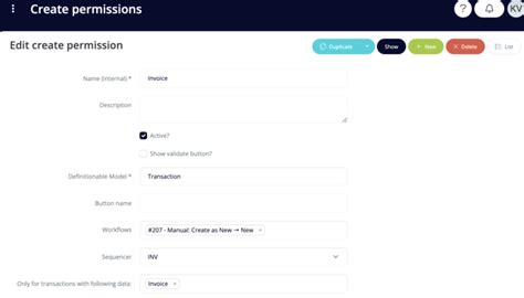 Create Permissions Create New Transactions Or Definition Rows With