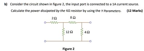 Solved B Consider The Circuit Shown In Figure 2 The Input Port Is Connected To A 1a Current