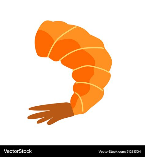 Shrimp Tail Headless Royalty Free Vector Image