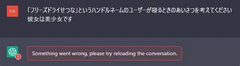 how to fix something went wrong please try reloading the conversation