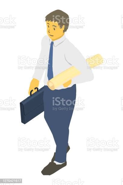 등각투영 방법 둥근 종이가 있는 비즈니스 사람들의 벡터 그림입니다 3차원 형태에 대한 스톡 벡터 아트 및 기타 이미지 3차원 형태 고용과 노동 교육 강좌 Istock